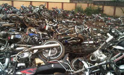 Okada riders slam Lagos over 3,000 crushed cycles - Vanguard News