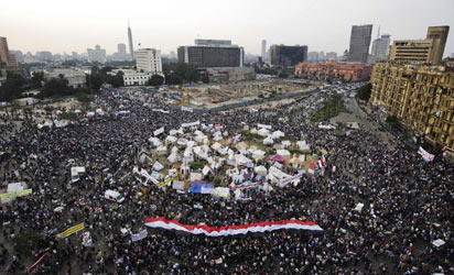 Tens of thousands in Tahrir as pressure piles on Morsi - Vanguard News