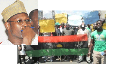 Poll: MASSOB members protest in Awka, Warri, demand Jega’s removal ...