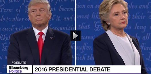 Winner of Trump vs Clinton in 30 rough minutes' second presidential ...