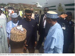 Mimiko receives Buhari in Akure for APC mega rally - Vanguard News