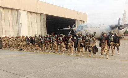 NAF airlifts Nigerian Army, Navy troops to support ECOWAS mission in ...