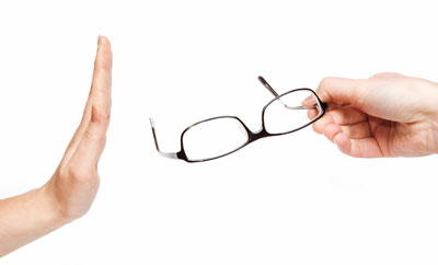 That Optician says you cannot see without eye glasses/lenses for the ...