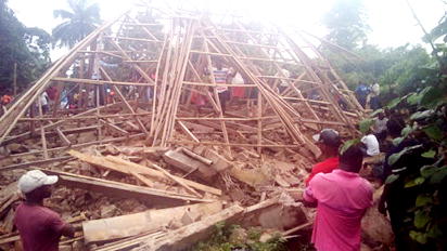Father, two children die in Imo building collapse - Vanguard News