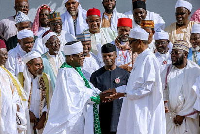 Photos: Buhari receives Leaders of Muslim faithful in the state house ...