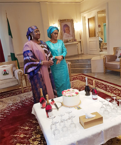 Aisha Buhari joins Gambia’s First Lady, Bah-Barrow for her birthday ...