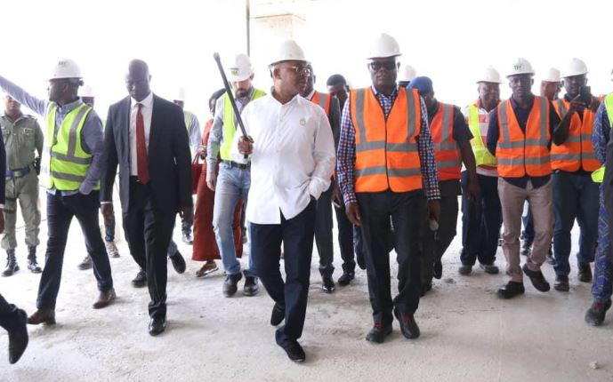 Gov Udom inspects 21-storey business tower - Vanguard News