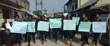 Protest in Rivers as alleged military men pick Wike’s liaison officer ...