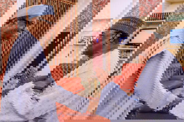 Photos: President Buhari receives Gen. Yakubu Gowon in State House ...