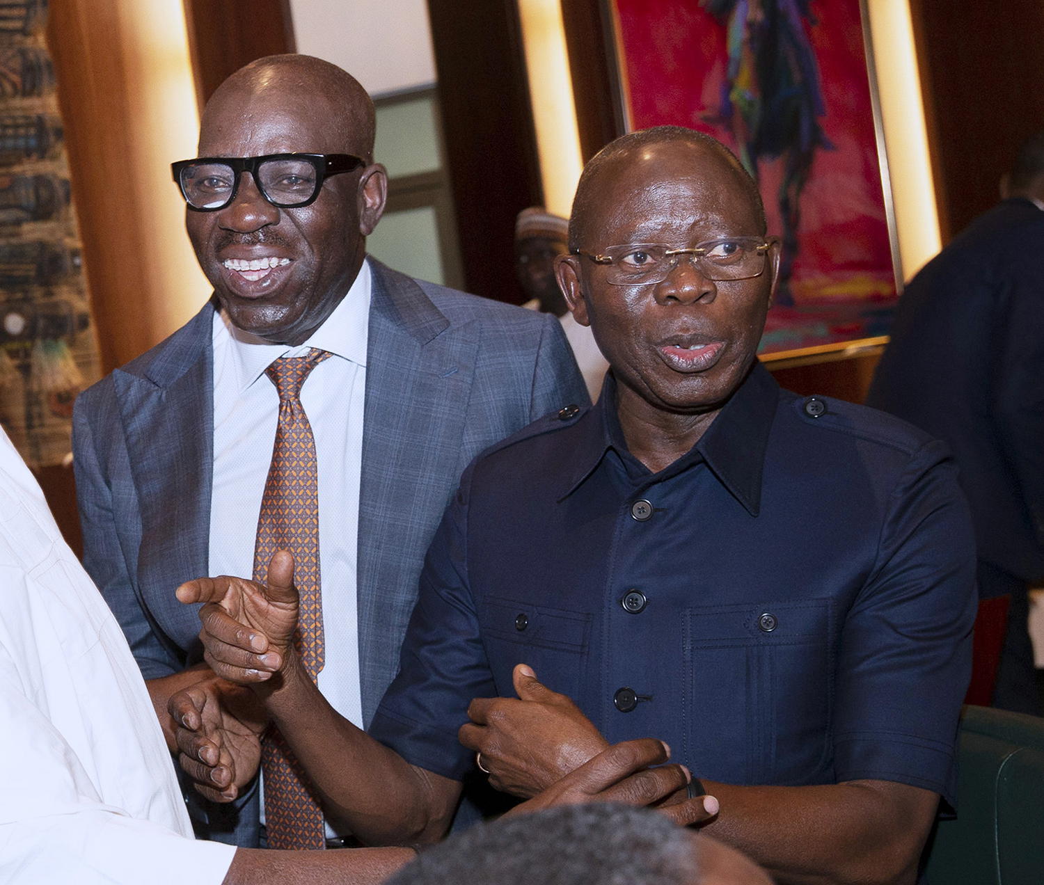 Edo community festival brings Obaseki, Oshiomhole face-to-face
