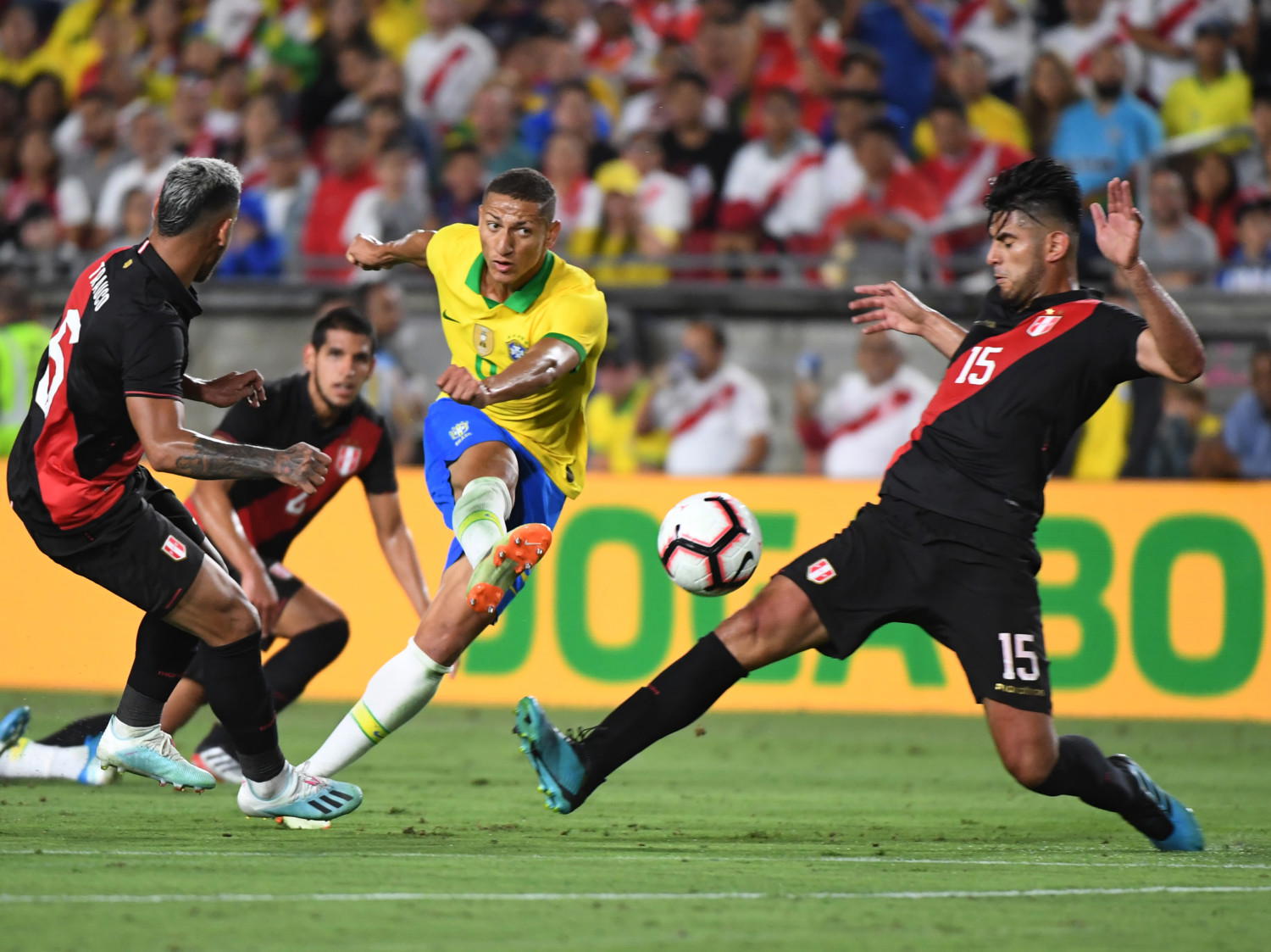 Abram strikes late as Peru down Brazil - Vanguard News