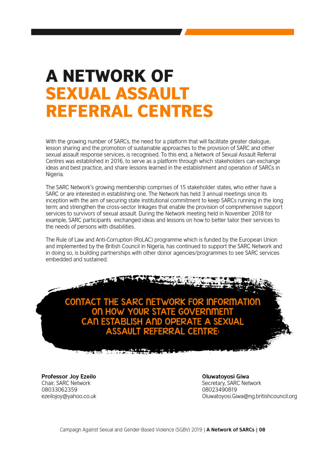 RoLAC: Campaign against Sexual, Gender-based Violence