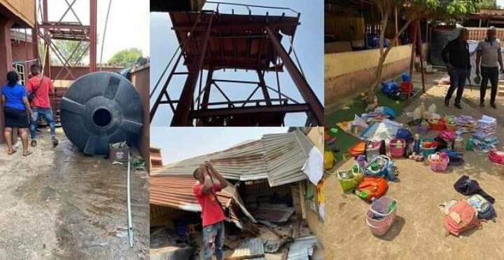 Overhead water tank falls into classroom, kills two students in Anambra