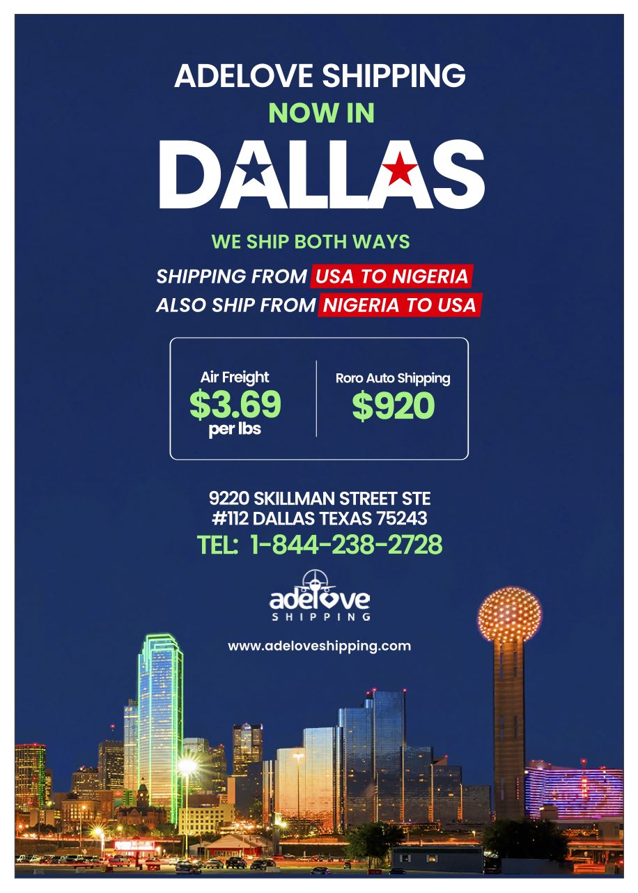 Adelove Shipping opens another location in Dallas Texas - Vanguard News