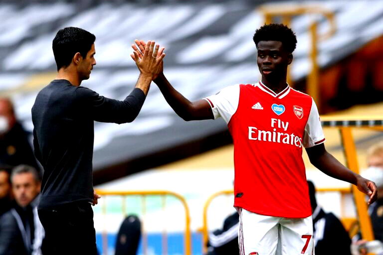 Saka's first Premier League goal keeps Arsenal in Euro race