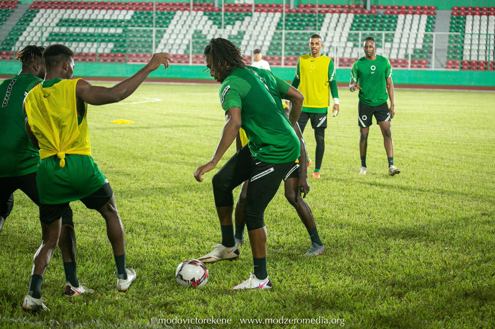 Super Eagles in full training, upbeat on victory against Leone Stars