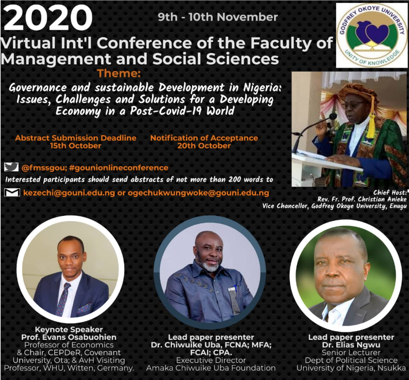 Godfrey Okoye University FMSS hosts International Virtual conference - Vanguard News