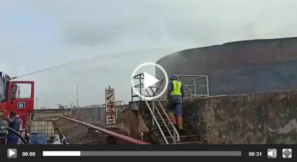 VIDEO: LASEMA 'successfully put out' tank farm fire after 45 hours