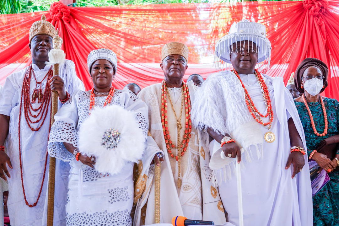 PHOTOS: Hon Ladi Adebutu, wife installed as Lisa Aje, Erelu Aje of Egba