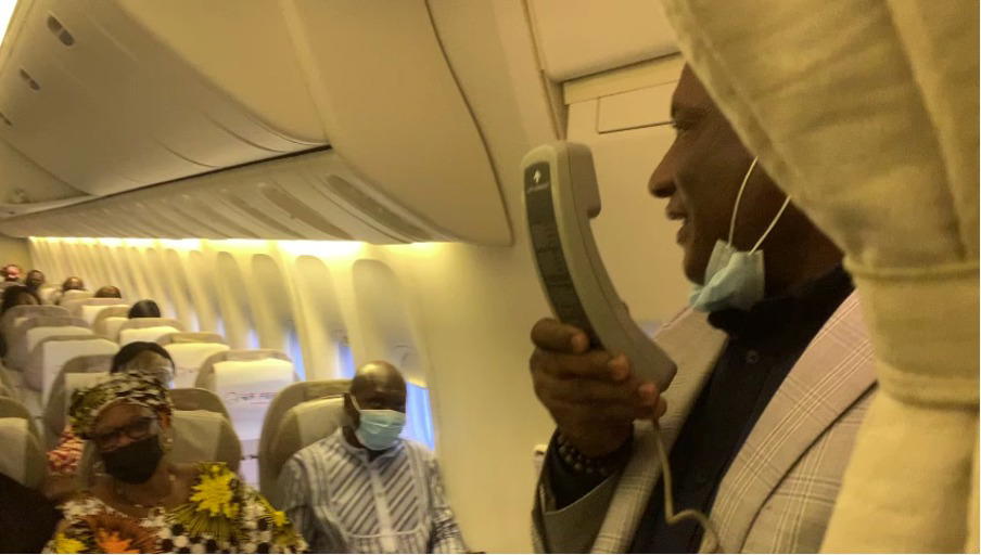 Excitement as Air Peace CEO, Allen Onyema, onboard as flight attendant ...