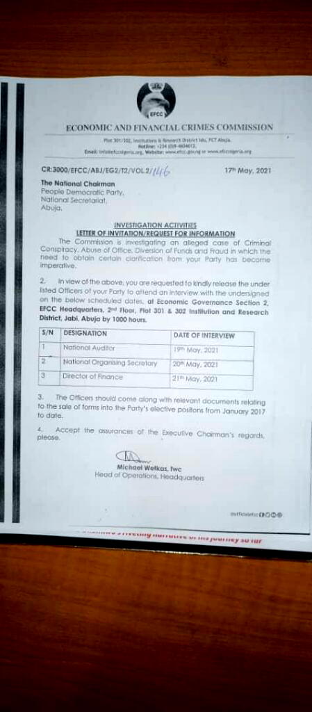 EFCC lacks consititutional powers to summon PDP officials - Group reacts