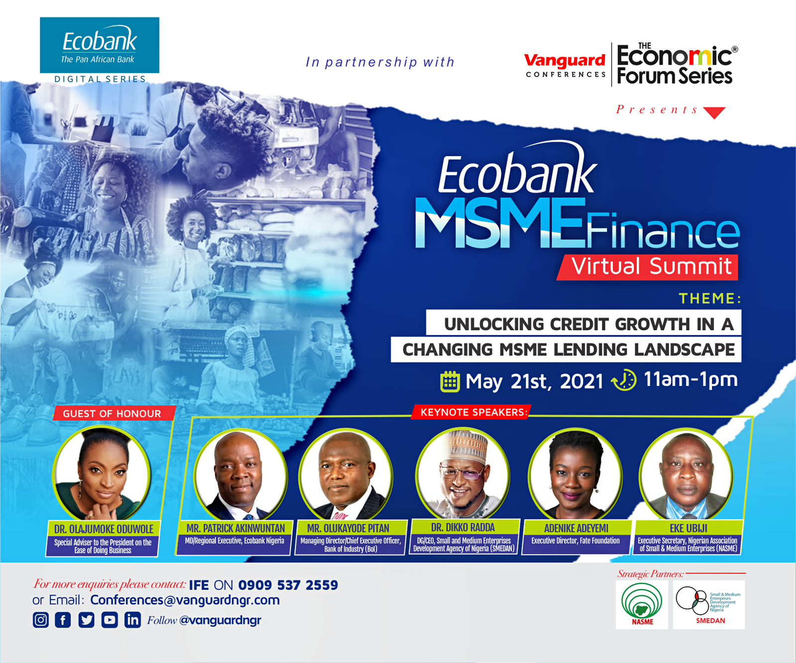 Ecobank Partners Vanguard|Economic Forum Series, convenes MSME Finance ...