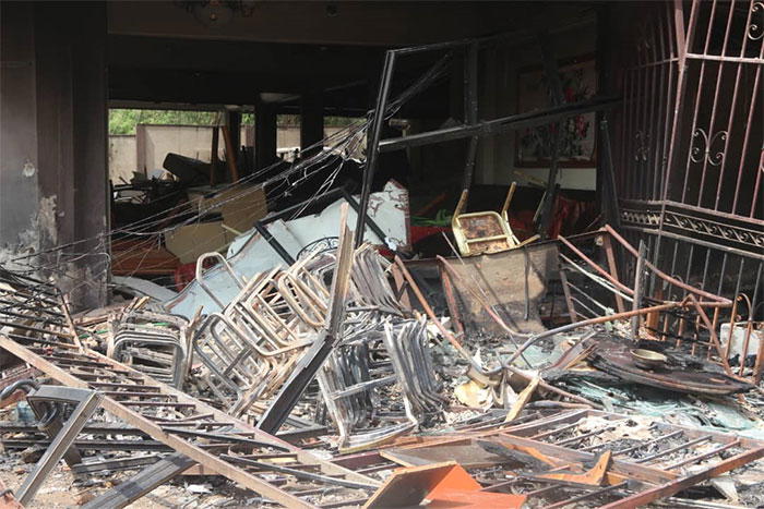 Images from midnight fire that killed 5, destroyed 25 vehicles