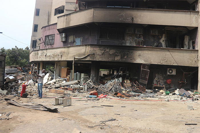 Images from midnight fire that killed 5, destroyed 25 vehicles