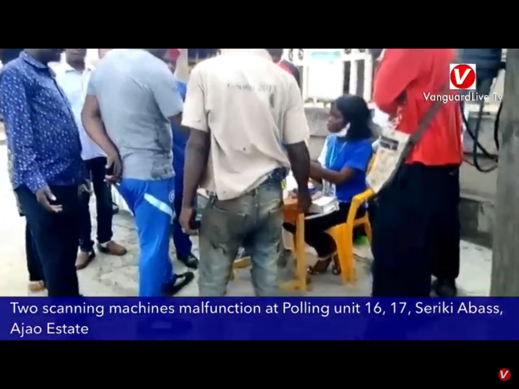 Two scanning machines malfunction at Polling unit 16, 17, SerikI