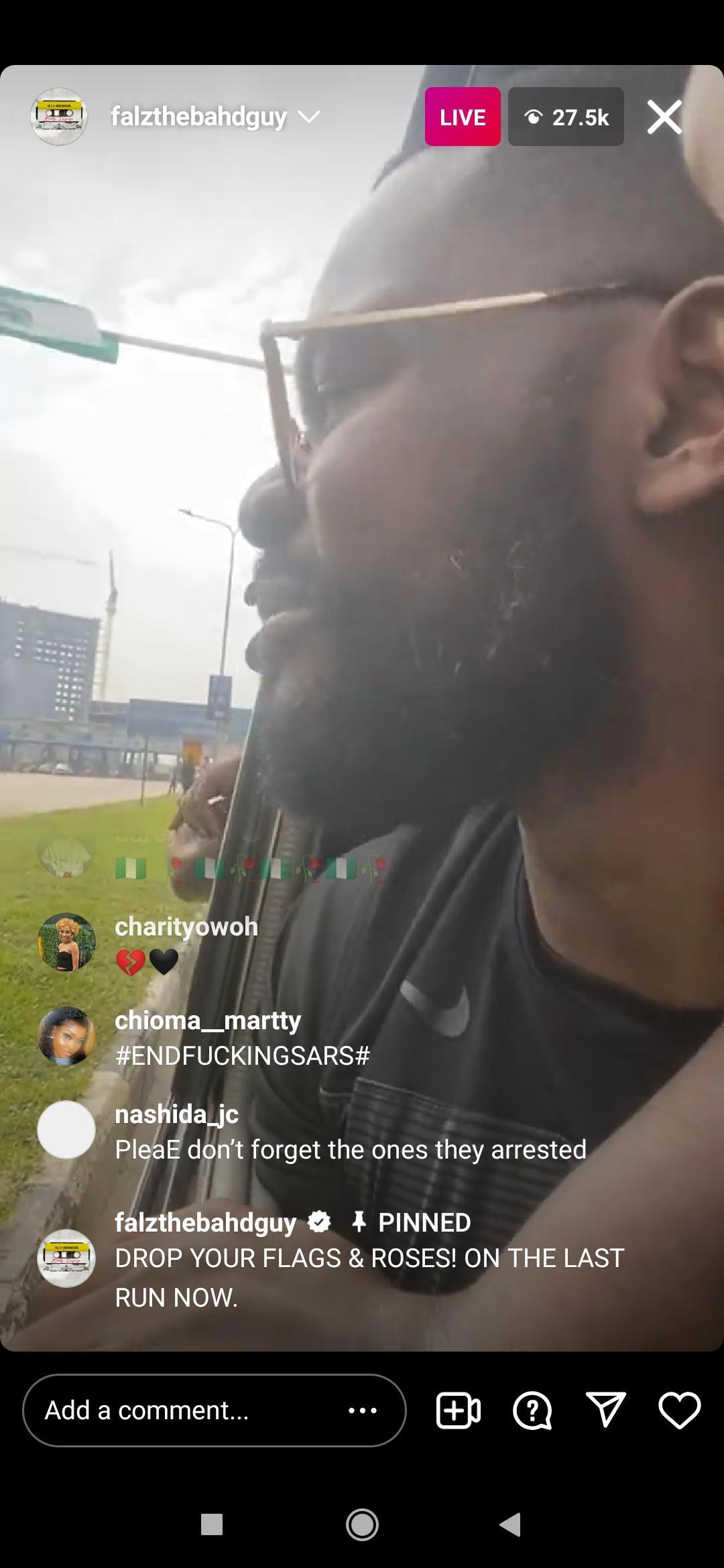 #ENDSARS Memorial: Falz, Macaroni, others lead car procession; police ...