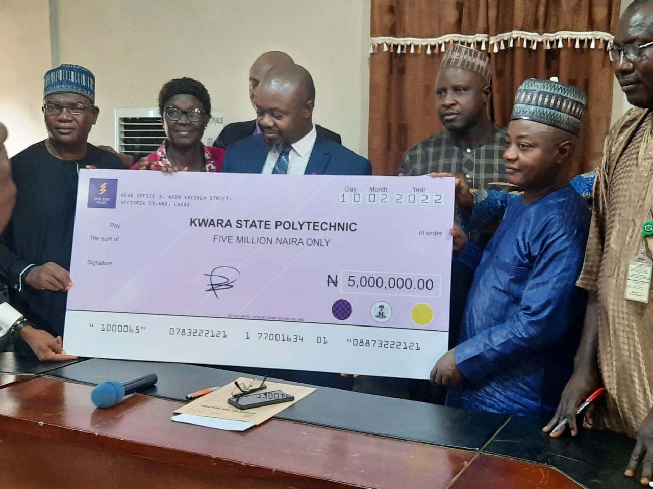 Polaris Bank supports Kwara Polytechnic, Open Distance Learning with N5m