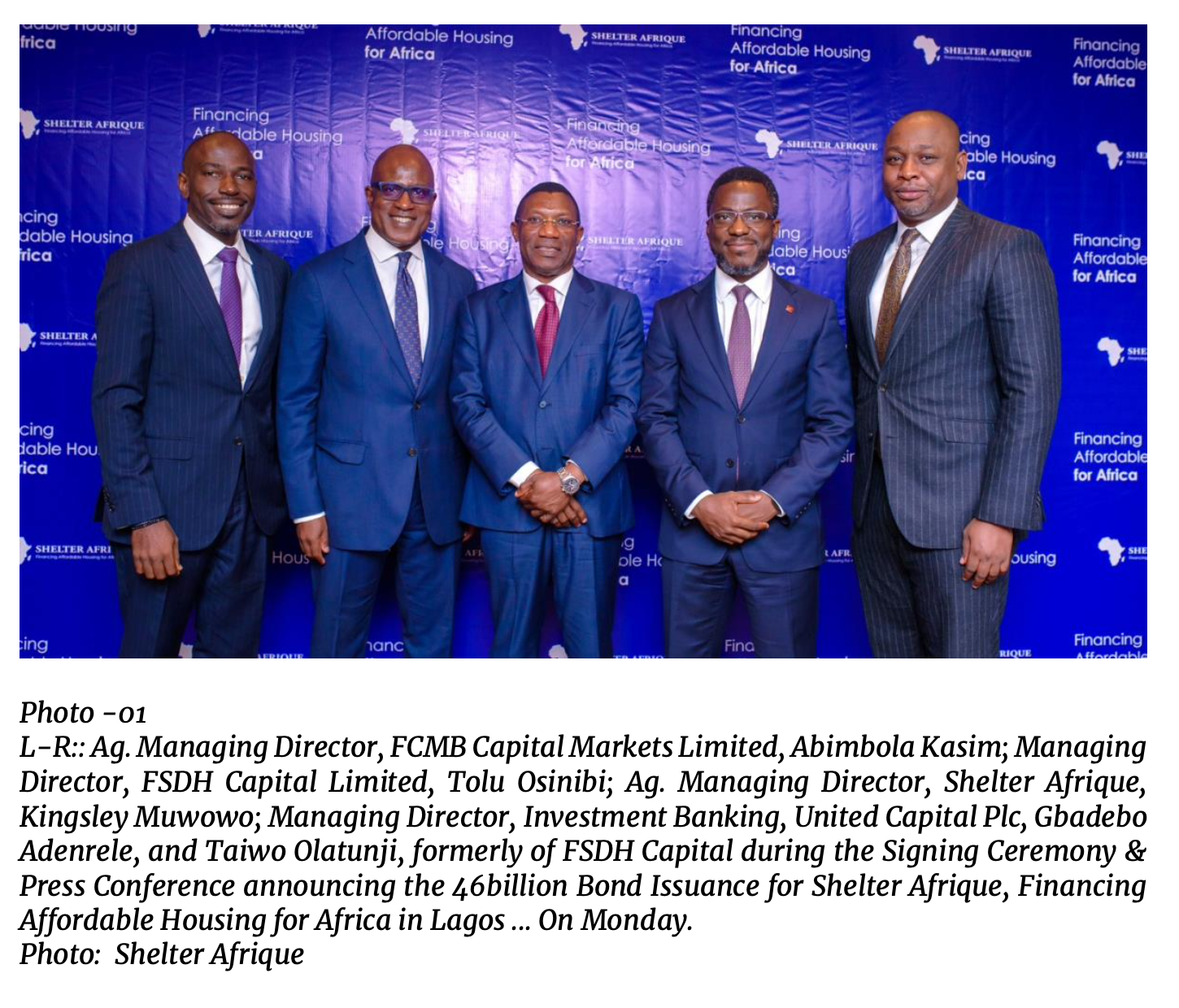 [Advertorial]FSDH Capital leads Shelter Afrique’s successful debut ₦46 ...
