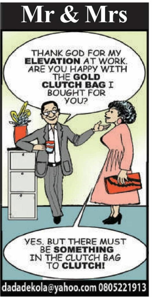 Mr & Mrs: Golden content in gold bag - Vanguard News