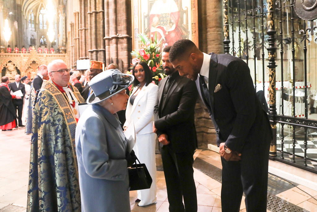 How Anthony Joshua received Royal Handshake from late Queen of England ...