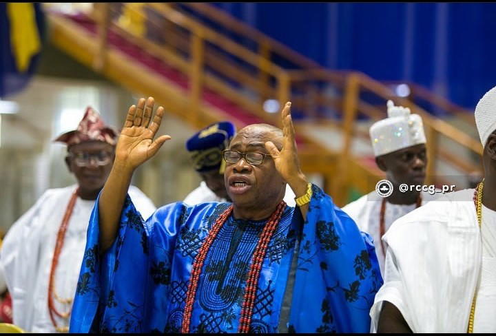 PHOTOS: Ooni of Ife, other traditional rulers pray at Redemption Camp