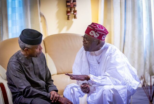 [Photos] Tinubu meets Osinbajo in Aso Villa - Vanguard News