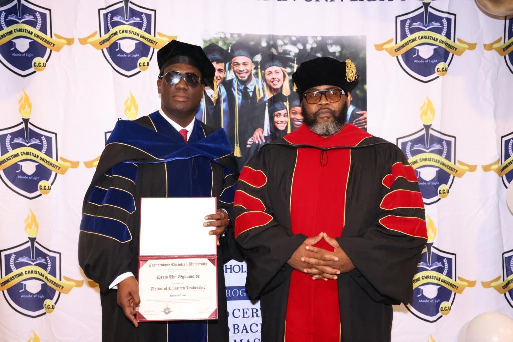 Cornerstone Christian University confers doctorate degree on Drew Uyi ...