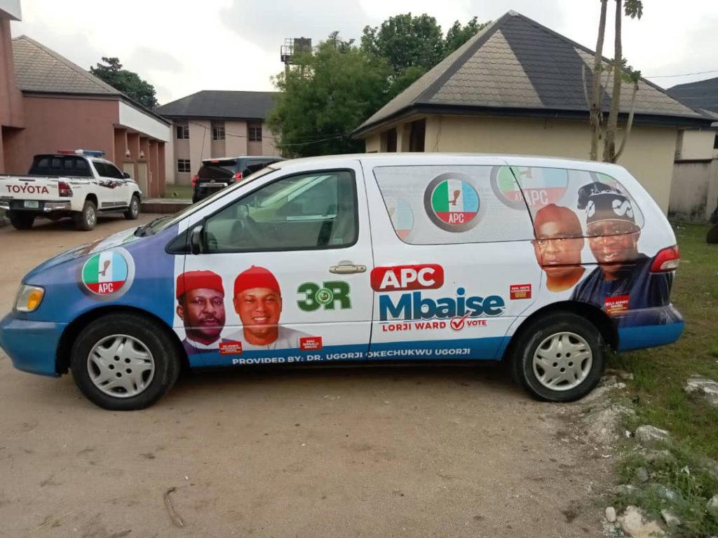 Ugorji donates branded campaign Vehicle To APC