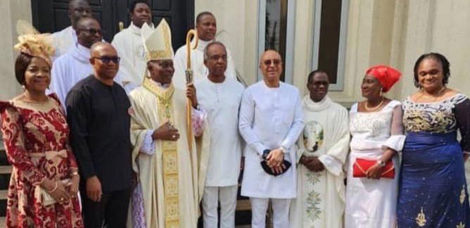 Archbishop Martins hosts Peter Obi, Funso Doherty, others; preaches ...