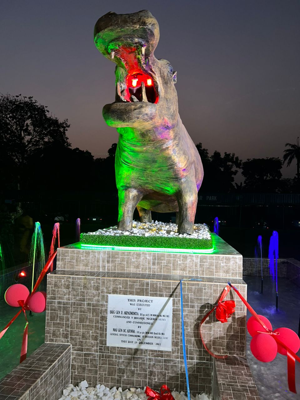 9 Brigade unveils Hippopotamus Mascot - Vanguard News