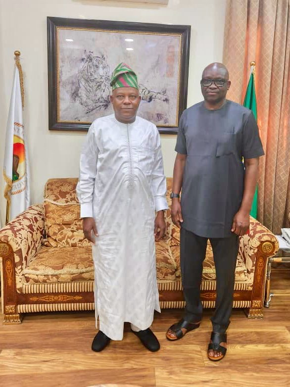 PHOTOS: Fayose hosts Tinubu's running mate, Shettima amid PDP crisis ...