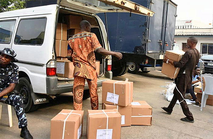 PHOTOS: INEC begins distribution of sensitive materials across Oyo