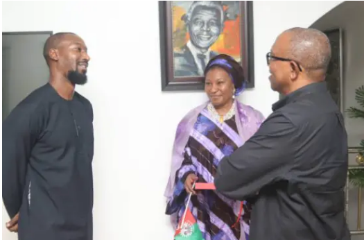 Photos: FCT’s first female Senator presents CoR to Peter Obi