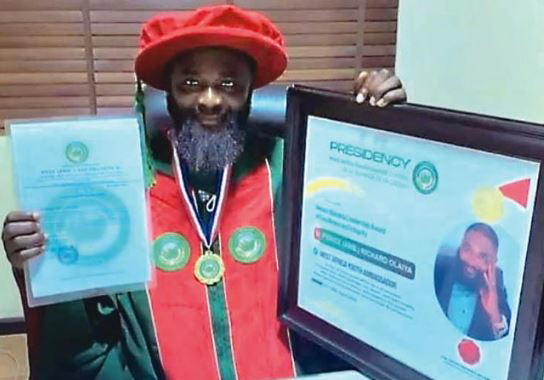 Prince Richard Olaiya, founder and CEO of IVR Global Resources, who has ...