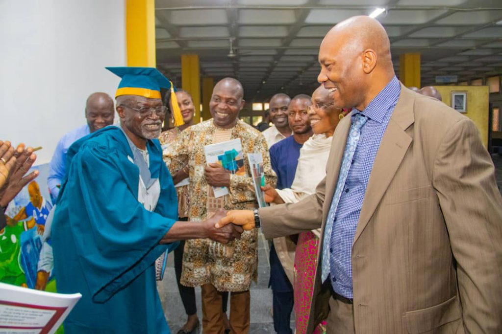 Former Super Eagles star graduates at 69, emerges best student ...
