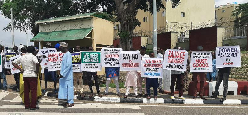 Abuja traders protest against leadership crisis at AMML