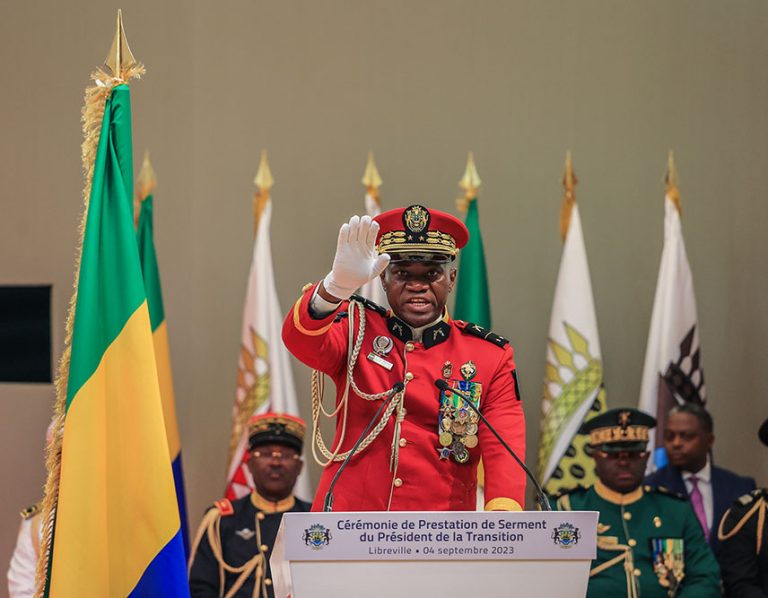 Gabon coup leader, General Nguema sworn in as interim president ...