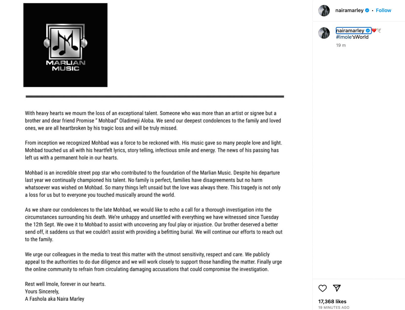 BREAKING: Like Sammy Larry, Naira Marley Breaks Silence Over Killing # ...