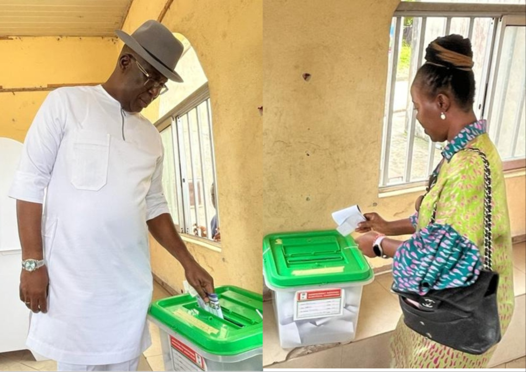 Off-season elections: Sylva, wife cast ballots at PU 4, Brass LGA of ...