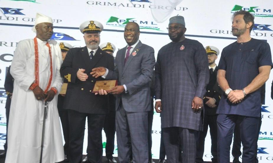 Sanwo-Olu, Oyetola, others receive Grimaldi’s Largest container-RORO ...